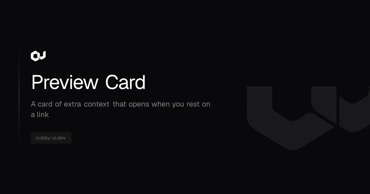 Preview Card | Cubby UI