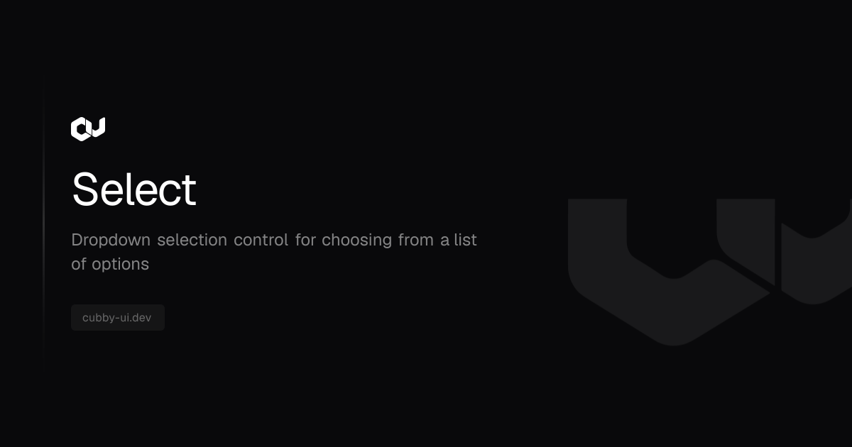 Select | Cubby UI
