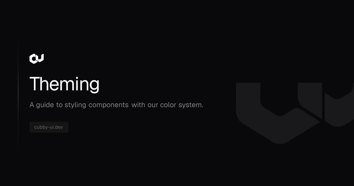 Theming | Cubby UI